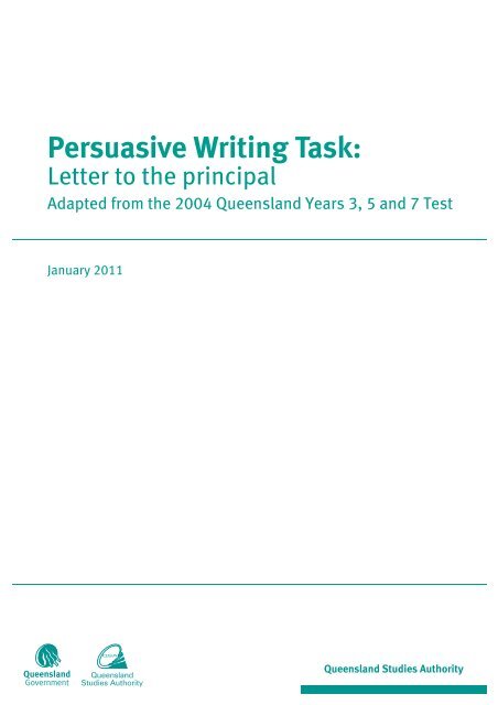 Persuasive Writing Task - School - Letter to the principal.book