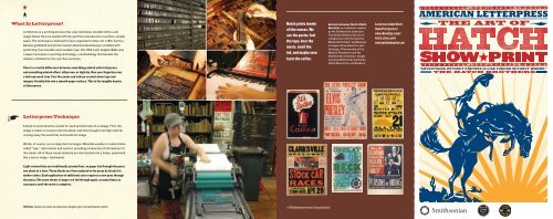 American Letterpress: The Art of Hatch Show Print - Smithsonian ...
