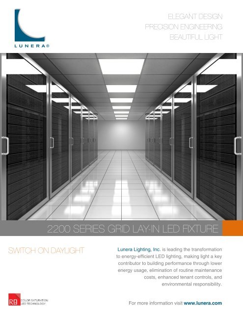 2200 SERIES GRID LAY-IN LED FIXTURE - Lunera Lighting