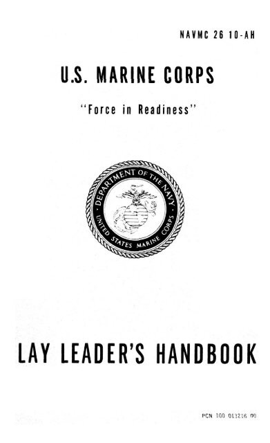 NAVMC 26 10-AH Lay Leader's Handbook - US Marine Corps ...