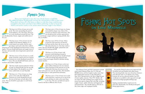 Fishing Hot Spots on Lake Maumelle - Arkansas Game and Fish ...