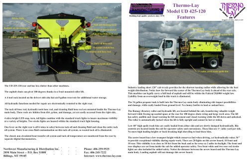 Features literature -- Adobe PDF format file - Thermo-Lay
