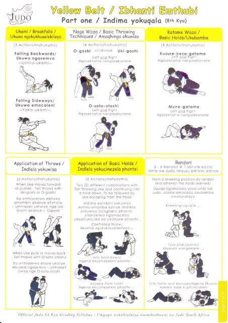 Illustrated Syllabus - Part 1 - the NMMU Judo Club