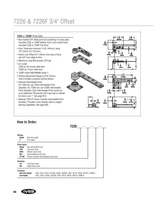 7222 3/4" Offset 7222 Piv