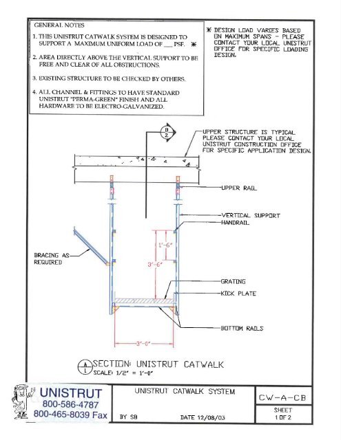 UNISTRUT CATWALK 11 PAGES