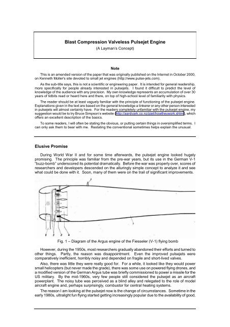 Blast Compression Valveless Pulsejet Engine - Home made jet ...