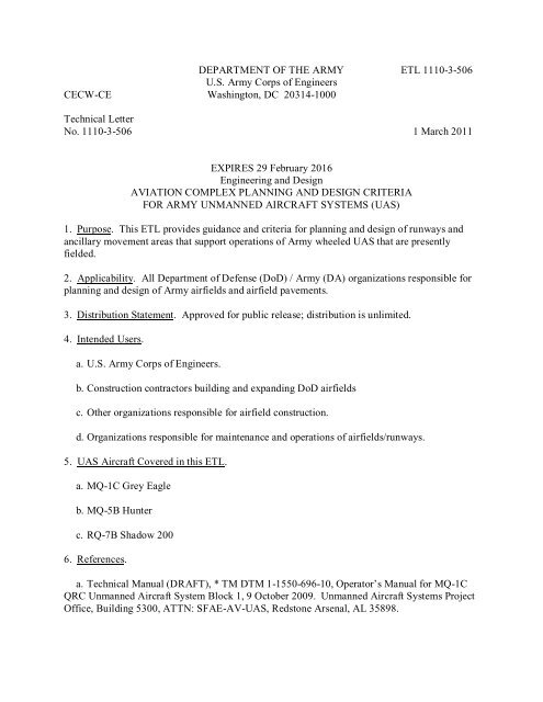 ETL 1110-3-506 - Publications, US Army Corps of Engineers - U.S.