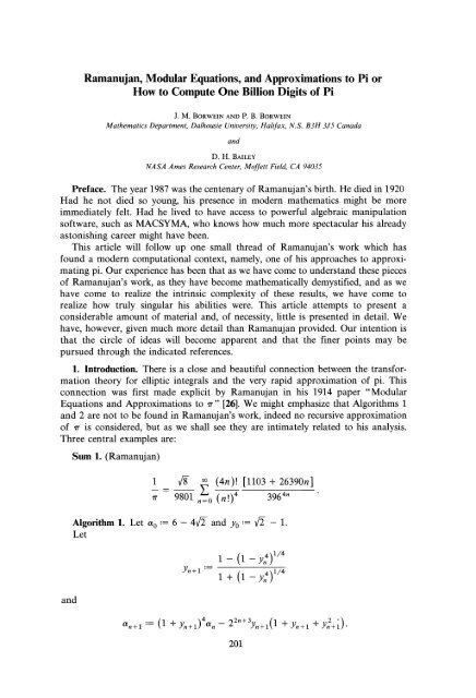 Ramanujan Equations