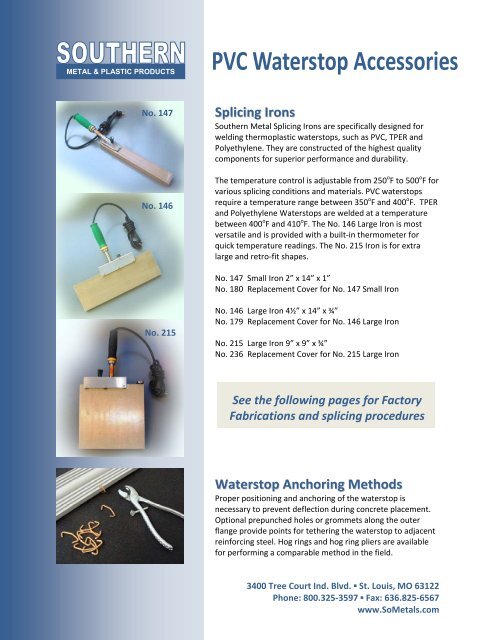 Splicing Irons - Southern Metal and Plastic Products