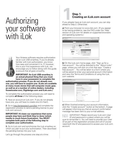 Authorizing your software with iLok - Antares