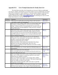 APPENDIX C - SAMPLE INTERVIEW QUESTIONS