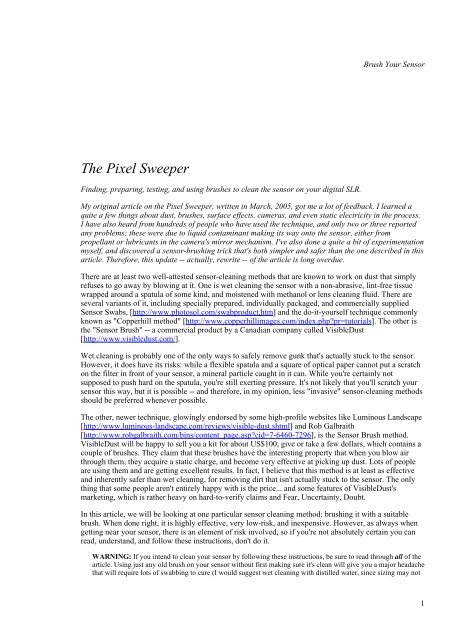 The Pixel Sweeper - GBV