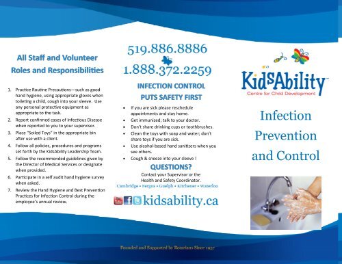 Infection Prevention and Control Brochure - KidsAbility