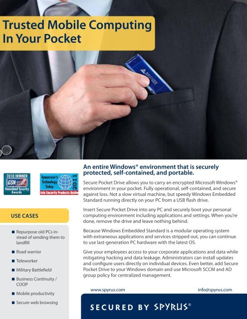 Trusted Mobile Computing In Your Pocket - Spyrus