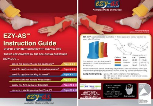 Ezy-As Compression Garment Applicator User Manual (.pdf