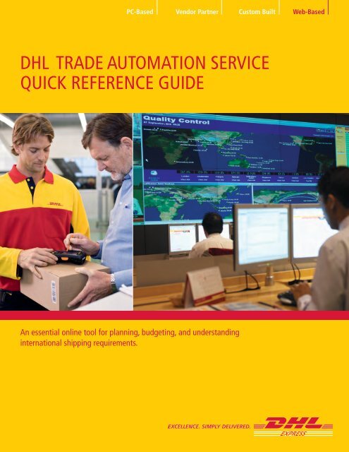 DHL TRADE AUTOMATION SERVICE QUICK REFERENCE GUIDE