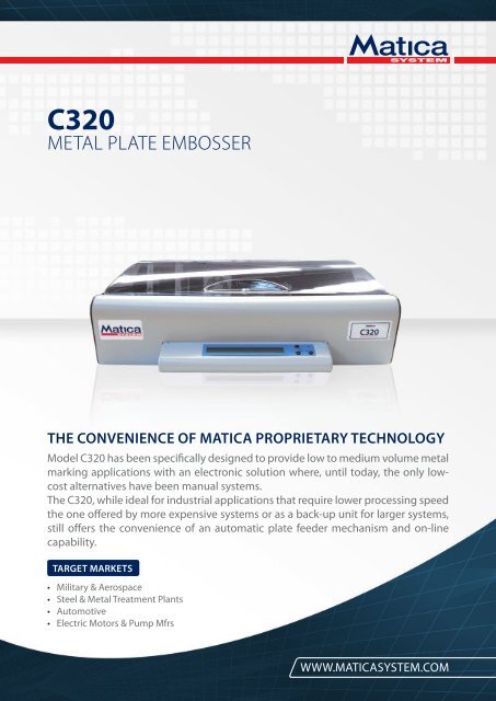 METAL PLATE EMBOSSER - Matica System