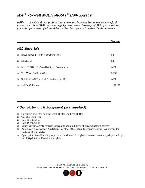 96-Well - Meso Scale Discovery