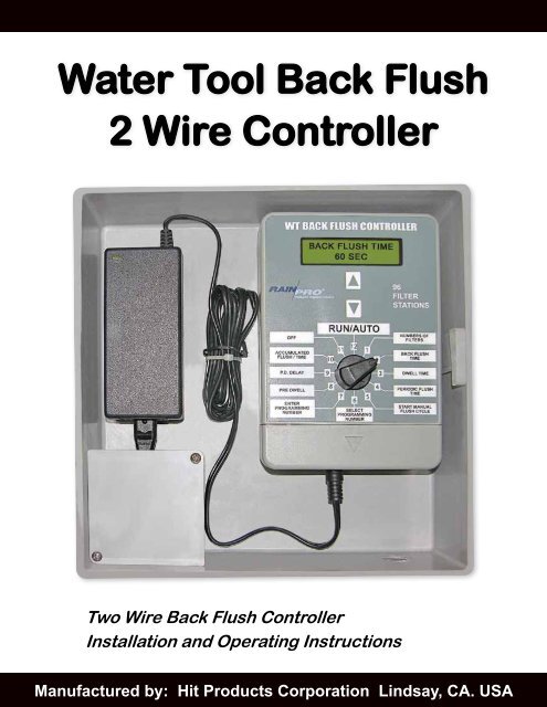 Water Tool Back Flush 2 Wire Controller - Hit Products Corporation