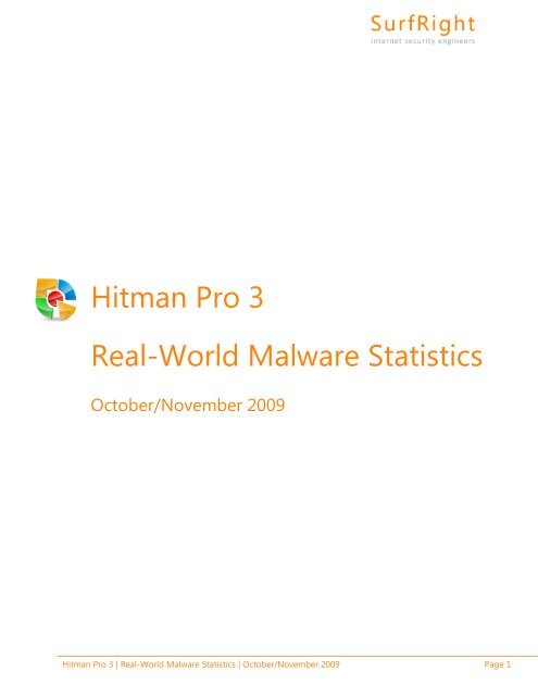 Hitman Pro 3 Real-World Malware Statistics - SurfRight