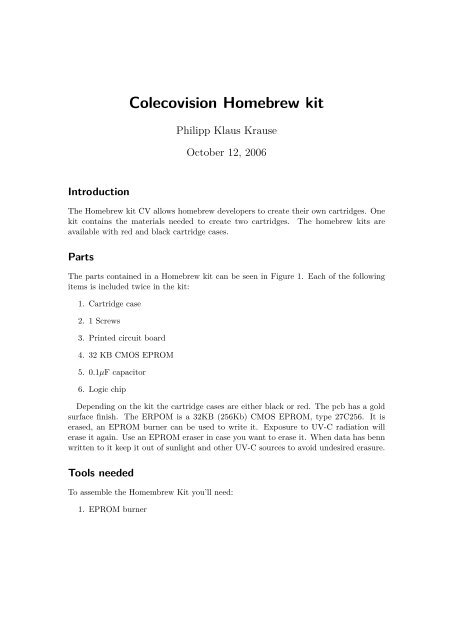 Colecovision Homebrew kit - Colecovision.eu