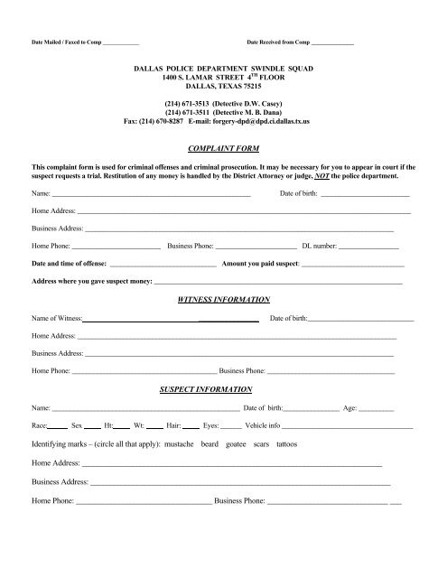 Dallas Police Department Forms Arlington PD Launches New Online Tool