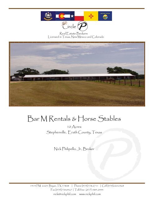 Bar M Rentals & Horse Stables - Circle P Real Estate