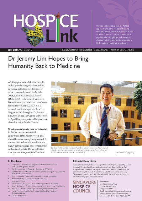 HospiceLink 2011 June - Singapore Hospice Council