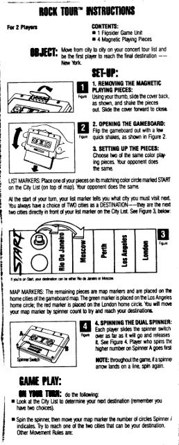 Rock Tour Instructions - Hasbro