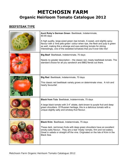2012 tomato catalogue.docx - Metchosin Farm