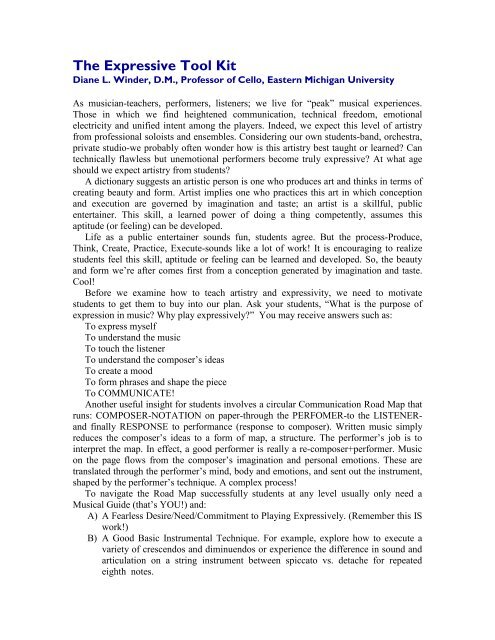 The Expressive Tool Kit.pdf - Marshall Music Co