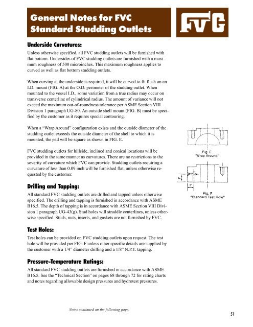 50 General Notes for FVC