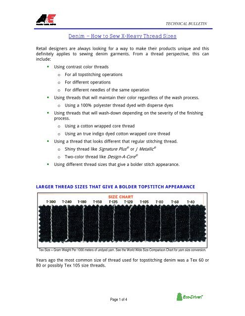 Denim – How to Sew X-Heavy Thread Sizes