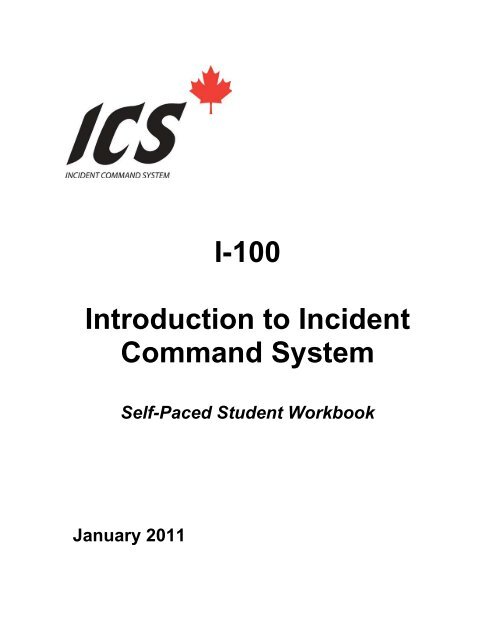 ICS I-100 Self-Paced Student Workbook