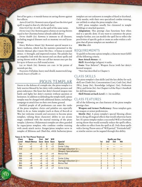 PIOUS TEMPLAR - Anthony's Home Page