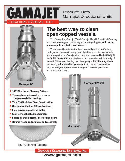 Directional Machines - Gamajet Cleaning Systems