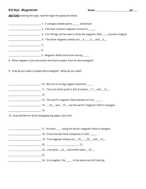Bill Nye: Magnetism