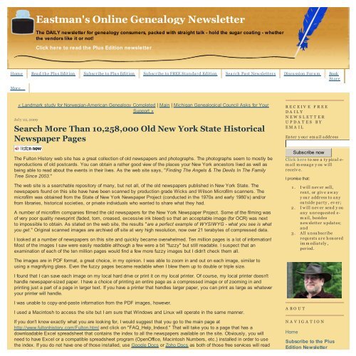 Eastman's Online Genealogy Newsletter: Search More Than ...