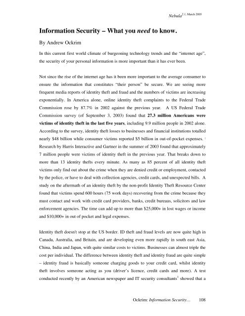 Information Security – What you need to know.