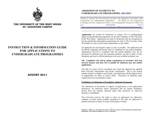 Download - The University of the West Indies, St. Augustine - Uwi.edu