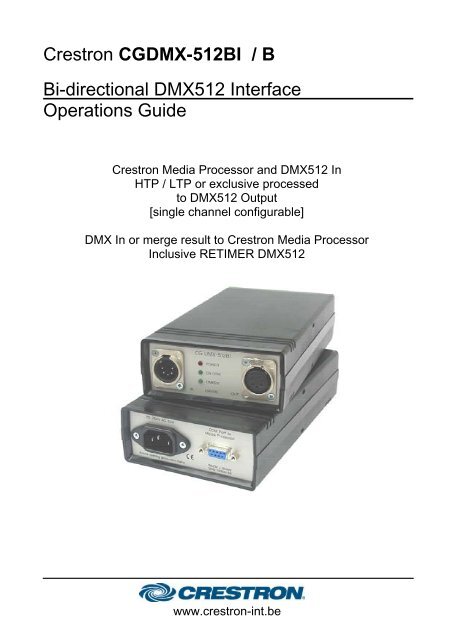 Crestron CGDMX-512BI