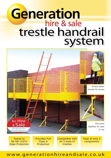 trestle handrail system - Generation UK