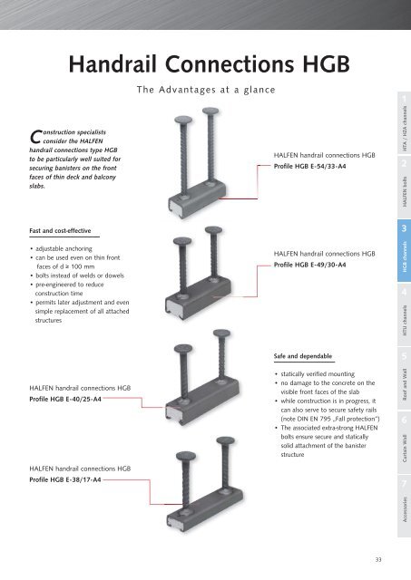 Handrail Connections HGB - HALFEN