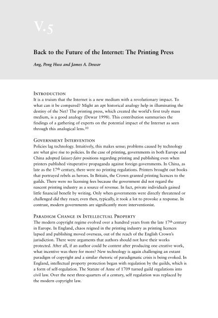 Back to the Future of the Internet: The Printing Press