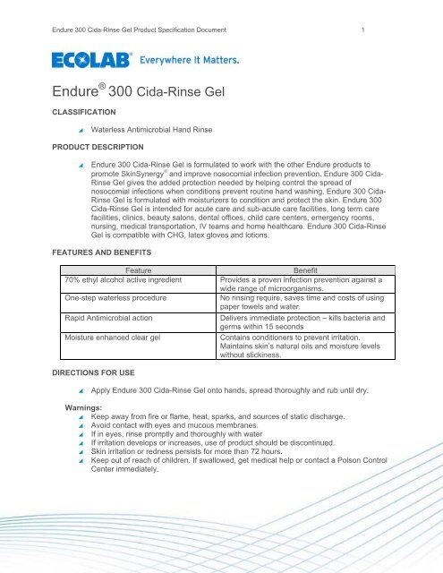 Endure - Ecolab Health