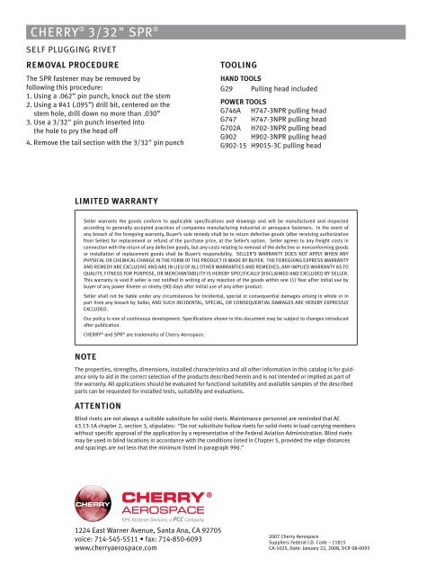 Catalog - Cherry Aerospace