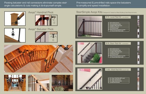 Axxys® Baluster Pivot Axxys® Handrail Pivot - Stair Simple