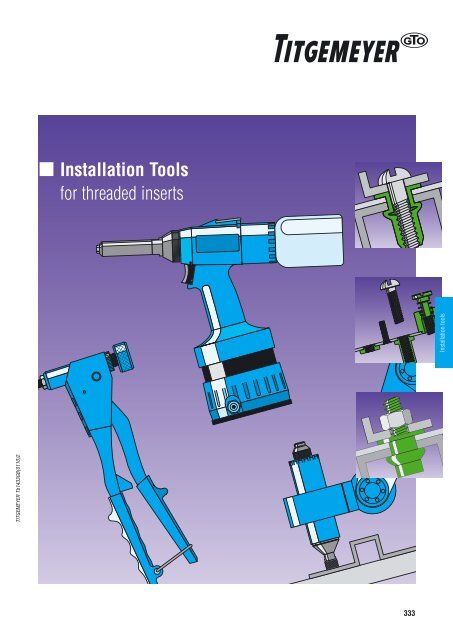 Installation Tools for threaded inserts - Titgemeyer