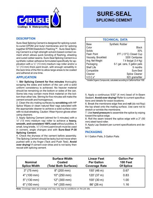Sure-Seal Splicing Cement - DP Products