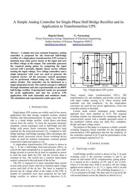 A Simple Analog Controller for Single-Phase Half-Bridge Rectifier ...